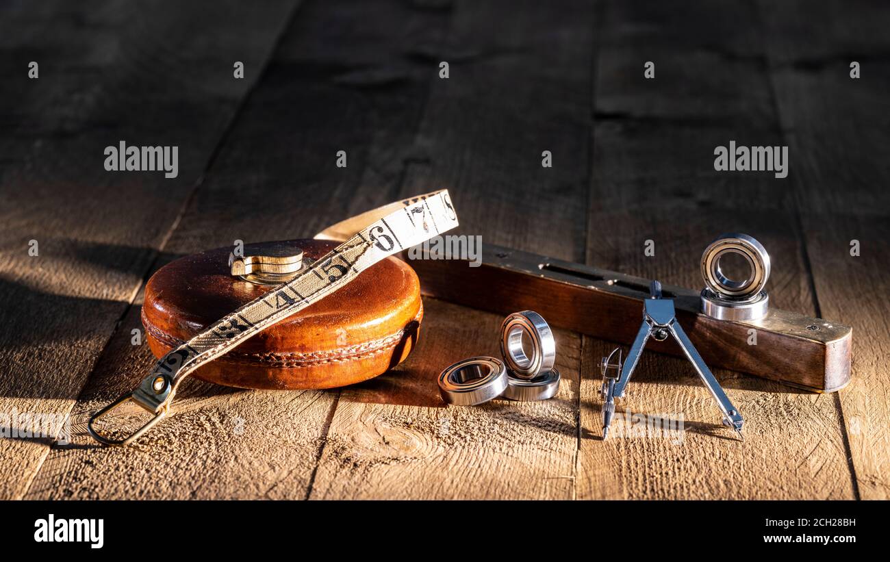 Architects & Engineers Tools Level Tape Measure Bearings Protractor ...