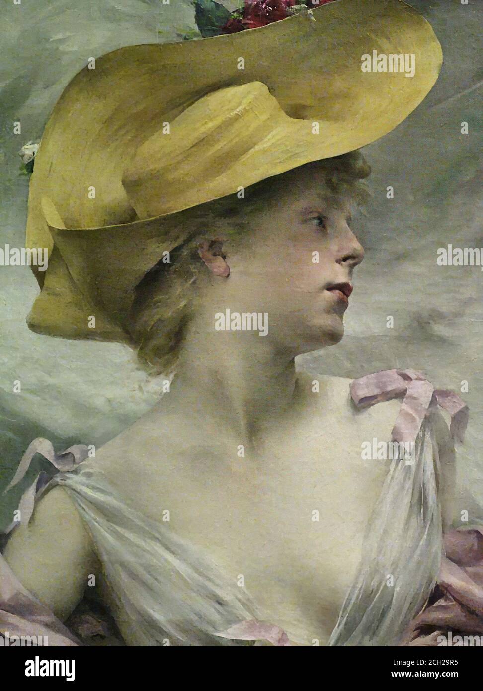 Quinsac Paul François - Portrait De Jeune Fille - French School - 19th ...