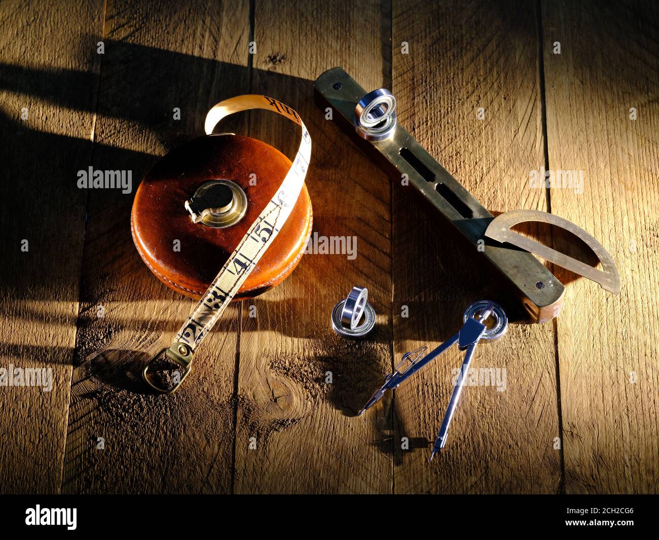 Architects & Engineers Tools Level Tape Measure Bearings Protractor ...