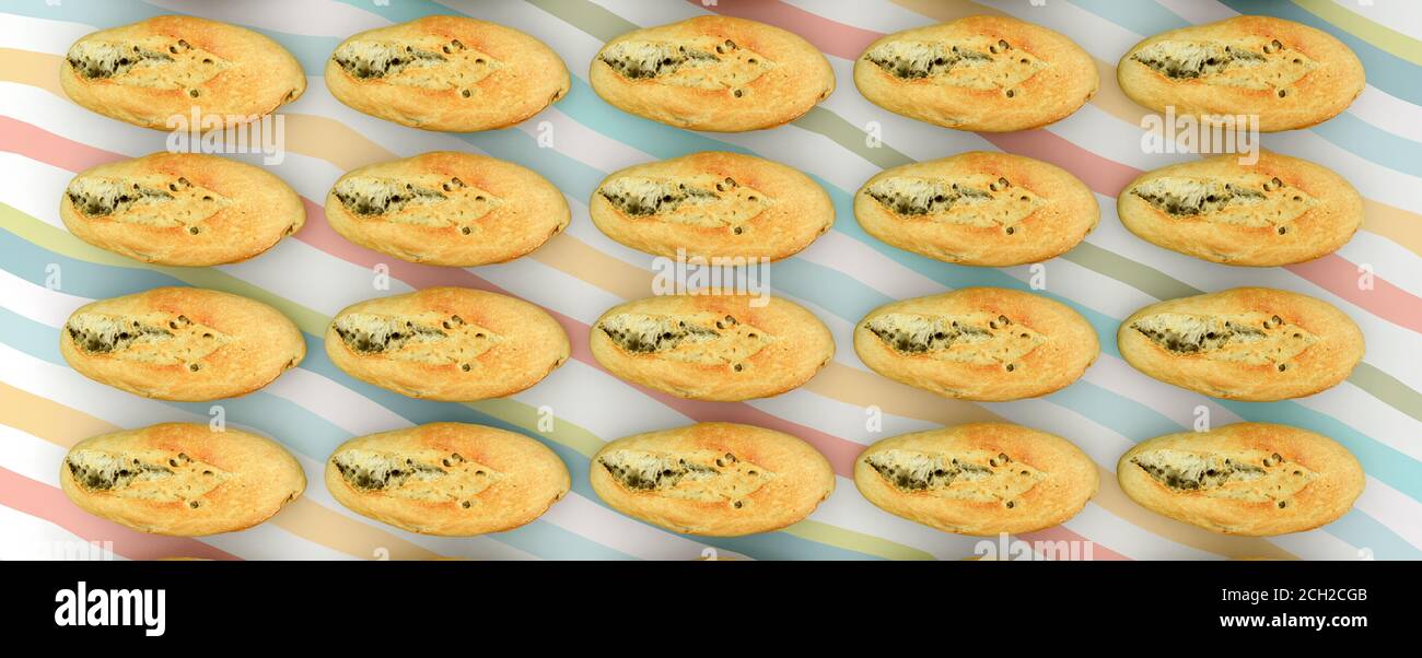 3d illustration, concept food, bread Stock Photo - Alamy