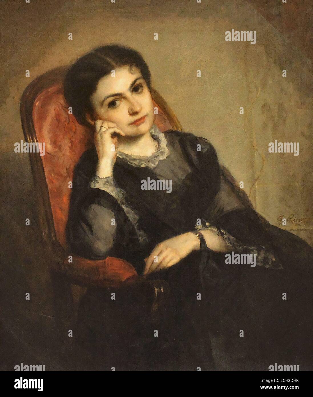 Ricard Louis Gustave - La Vicomtesse De Calonne - French School - 19th ...