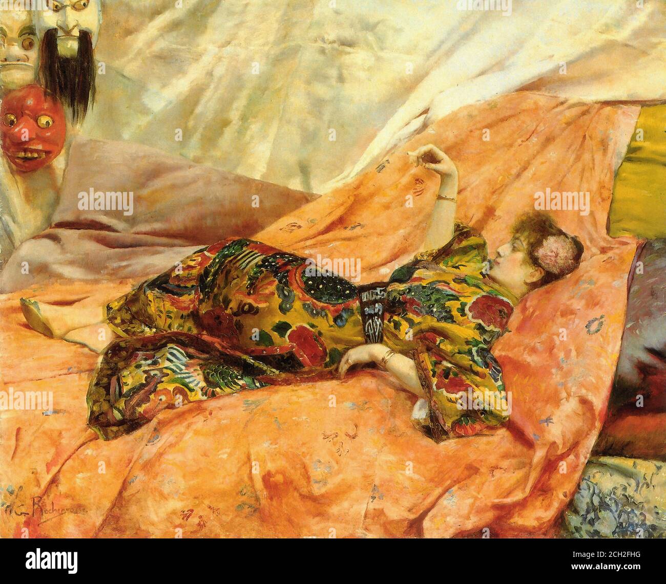 Reclining portrait painting hi-res stock photography and images - Alamy