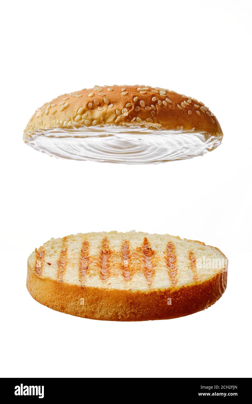 Empty burger bun cut hi-res stock photography and images - Alamy