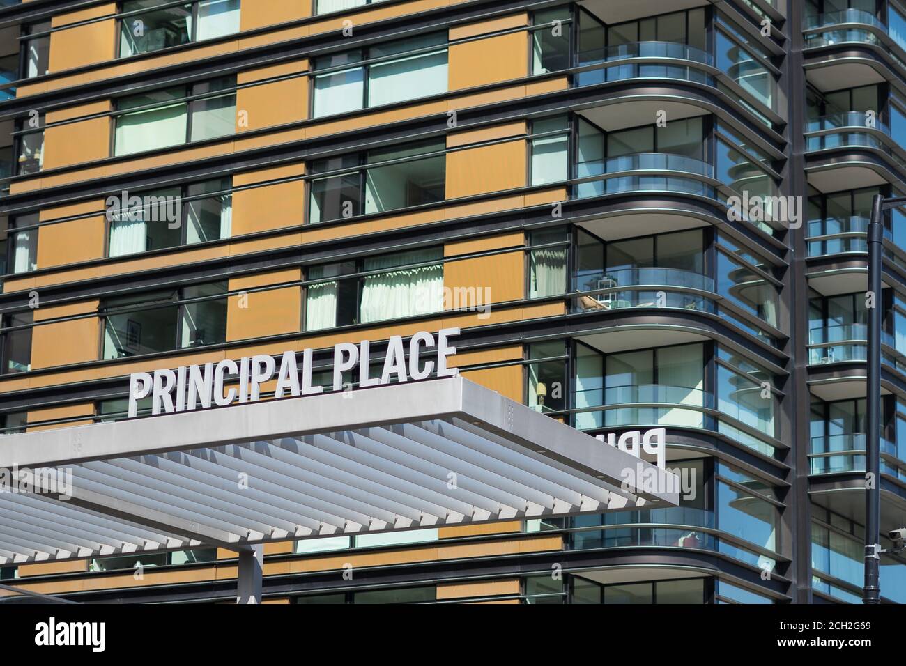 Principal Place upmarket apartments in Shoreditch. London Stock Photo ...