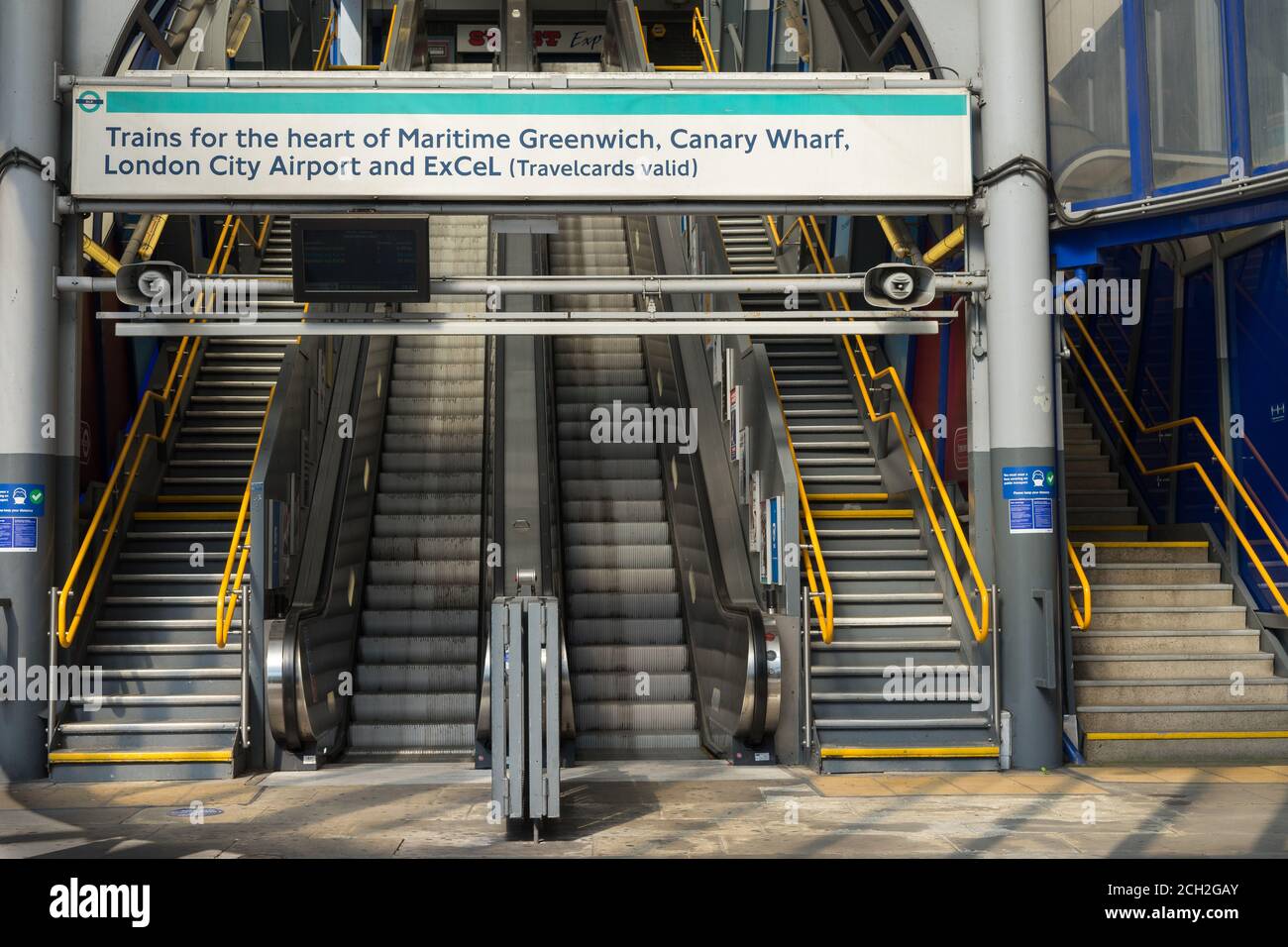 The entrance of Tower Gateway DLR station. London Stock Photo - Alamy