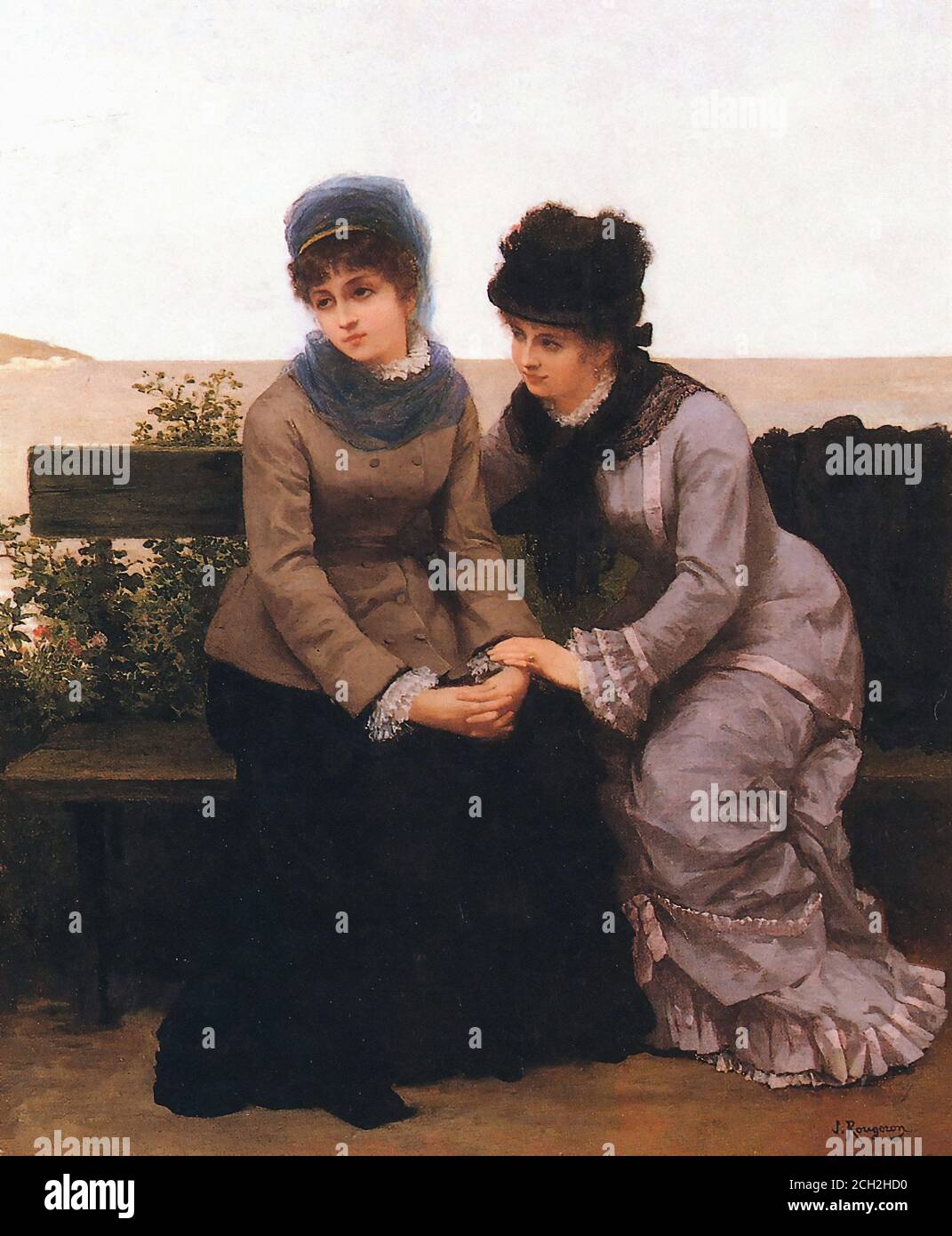 Rougeron Jules James - Deux Jeunes Filles - French School - 19th and ...