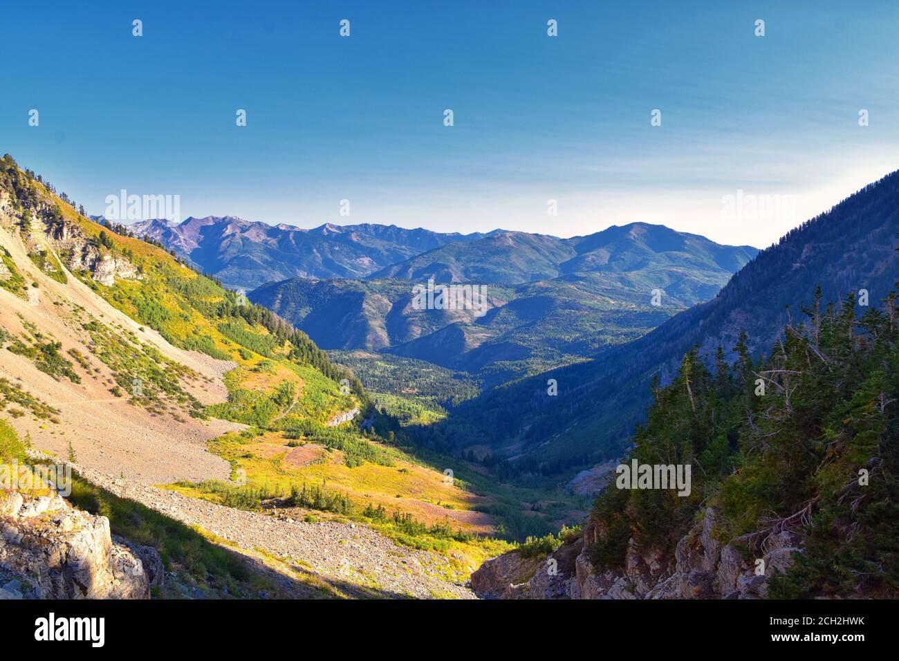 Timpanogos hiking trail landscape views in Uinta Wasatch Cache National ...