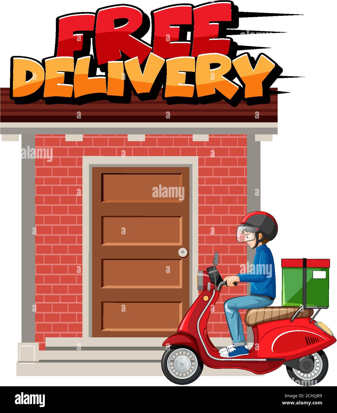 Fast and free delivery logo illustration Stock Vector Image & Art - Alamy