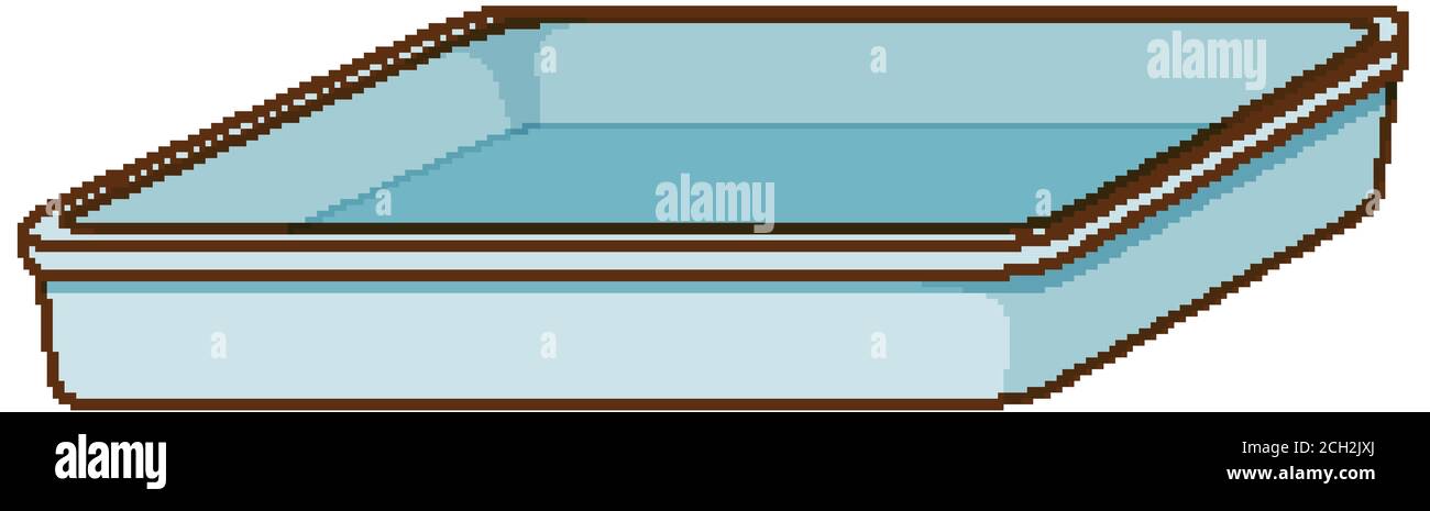 Simple empty tray on white background illustration Stock Vector Image ...