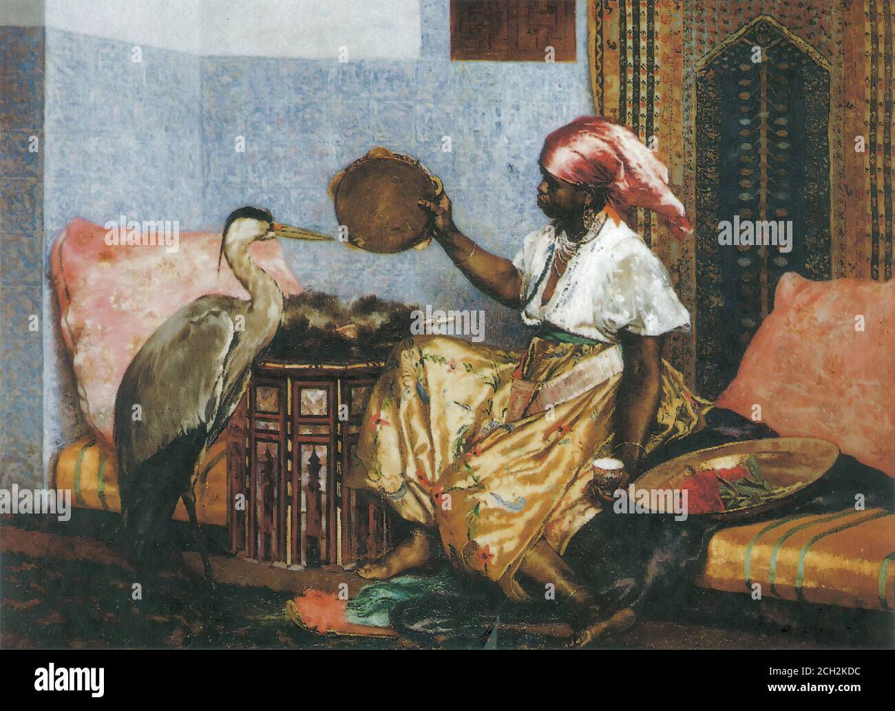 Roybet Ferdinand - Keeping the Marabou Amused - French School - 19th ...