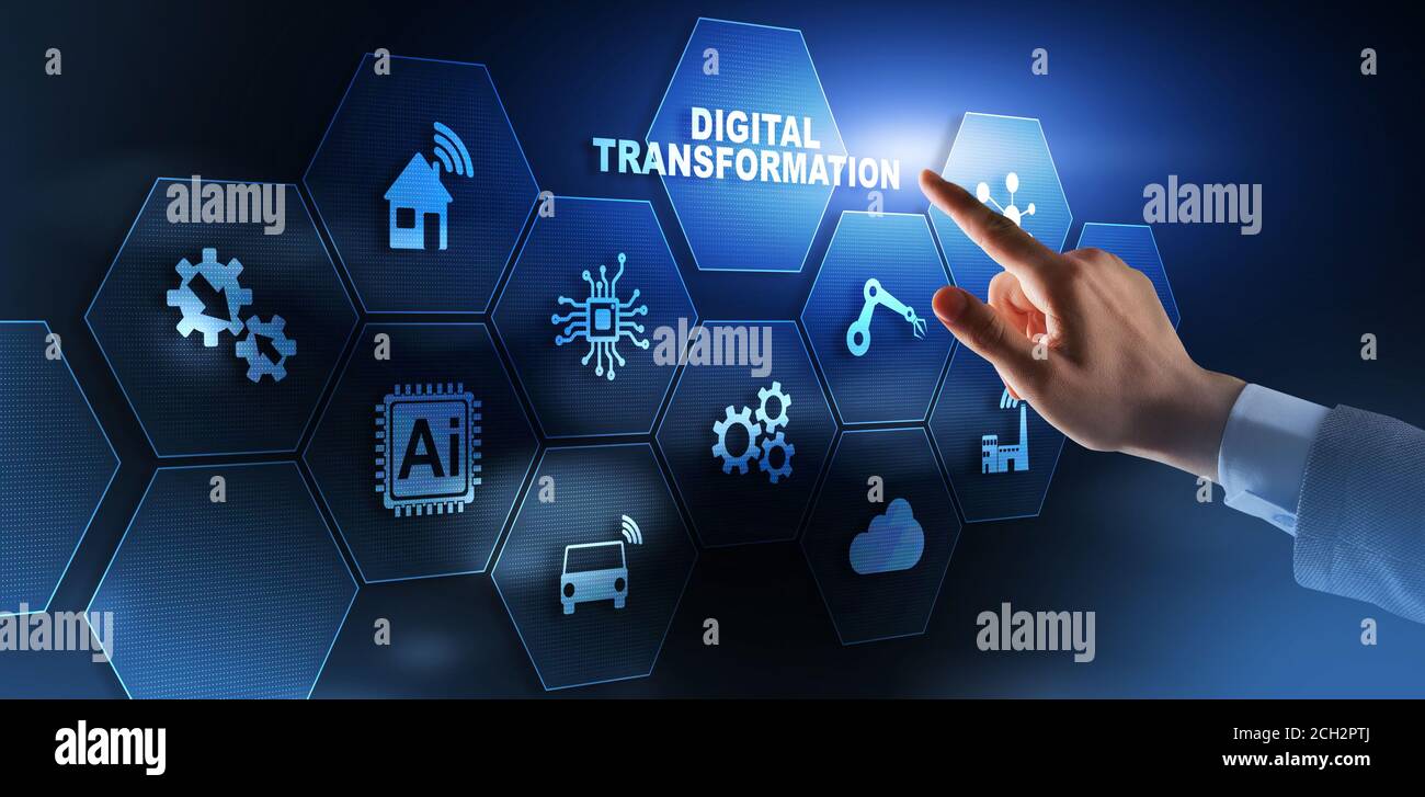 Digital Transformation and Digitalization Technology concept on ...