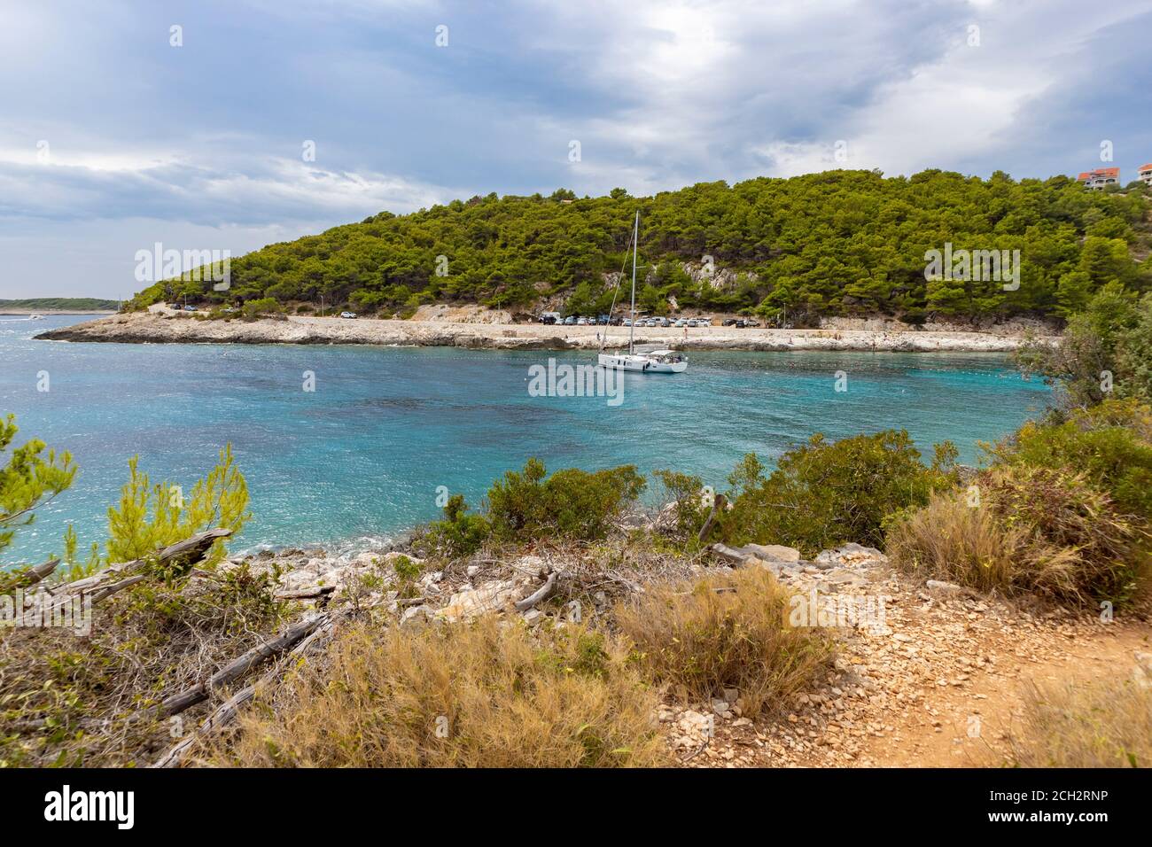 Magnificent "Pokonji Dol" beach in natural bay in beautiful, turquoise ...