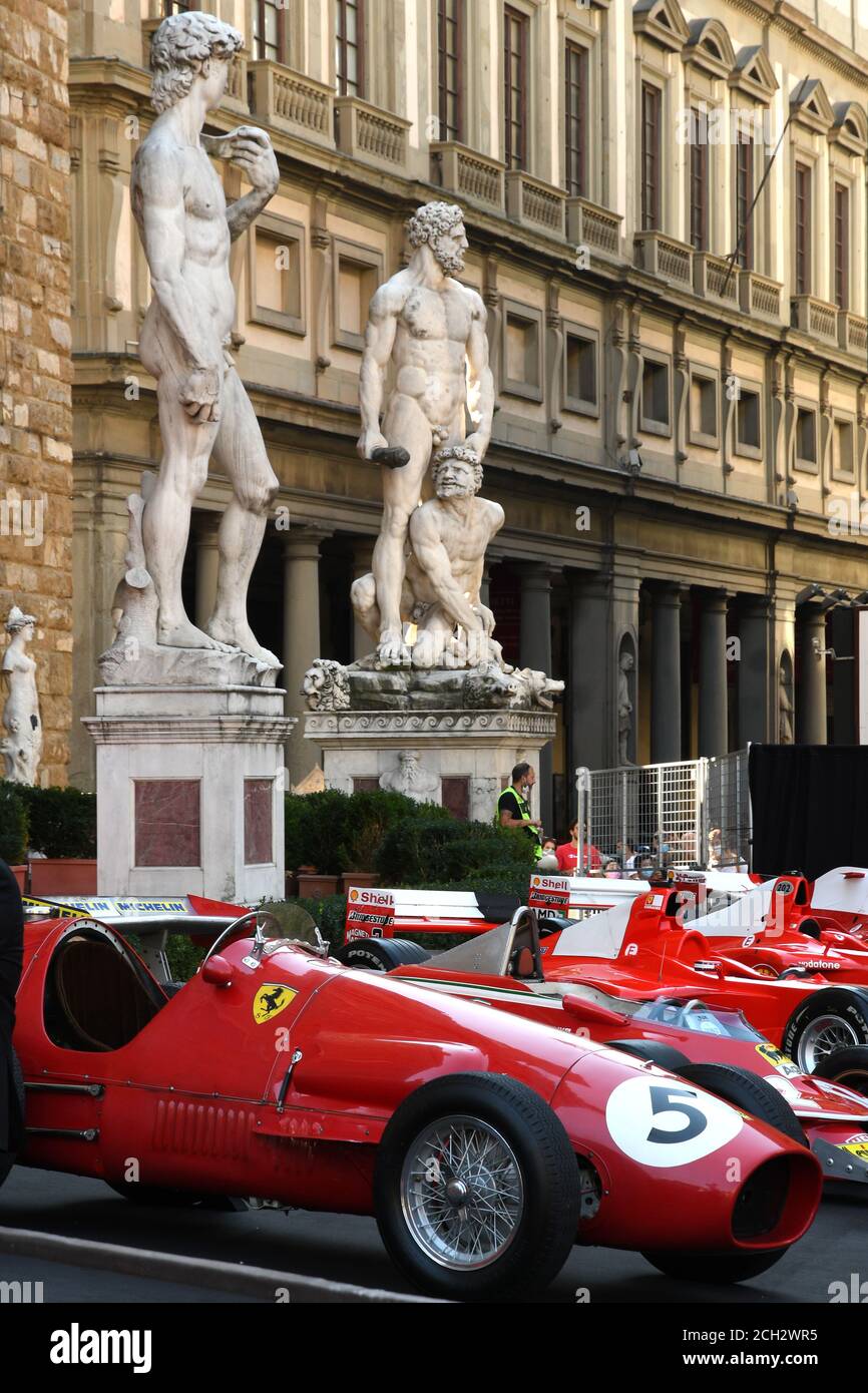 Florence, September 2020: Ferrari 500 F2 F1 of year 1952 and other ...
