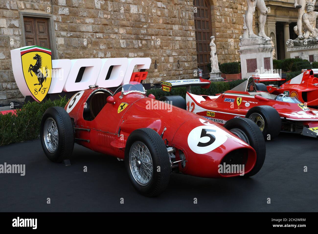 Florence, September 2020: Historic Ferrari F1 cars on display during ...