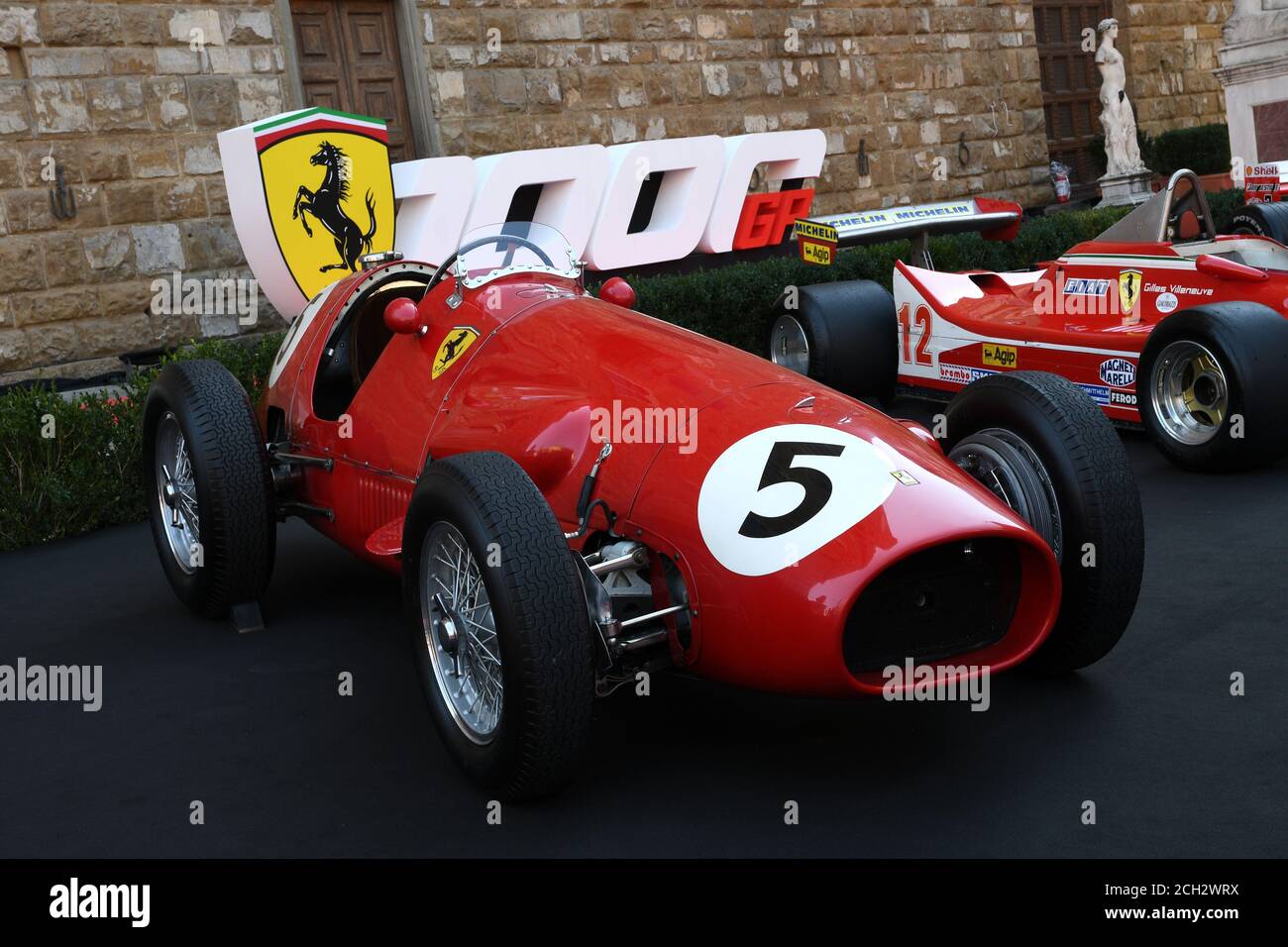 Florence, September 2020: Ferrari 500 F2 F1 of year 1952 on display ...