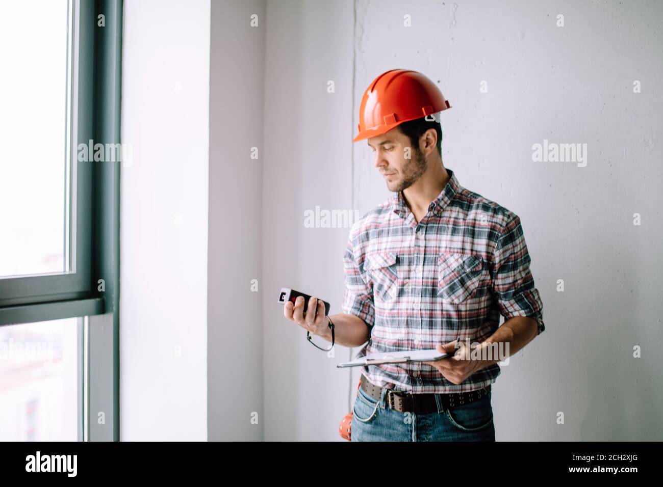 necessary measurements for building house. accurate calculations Stock ...