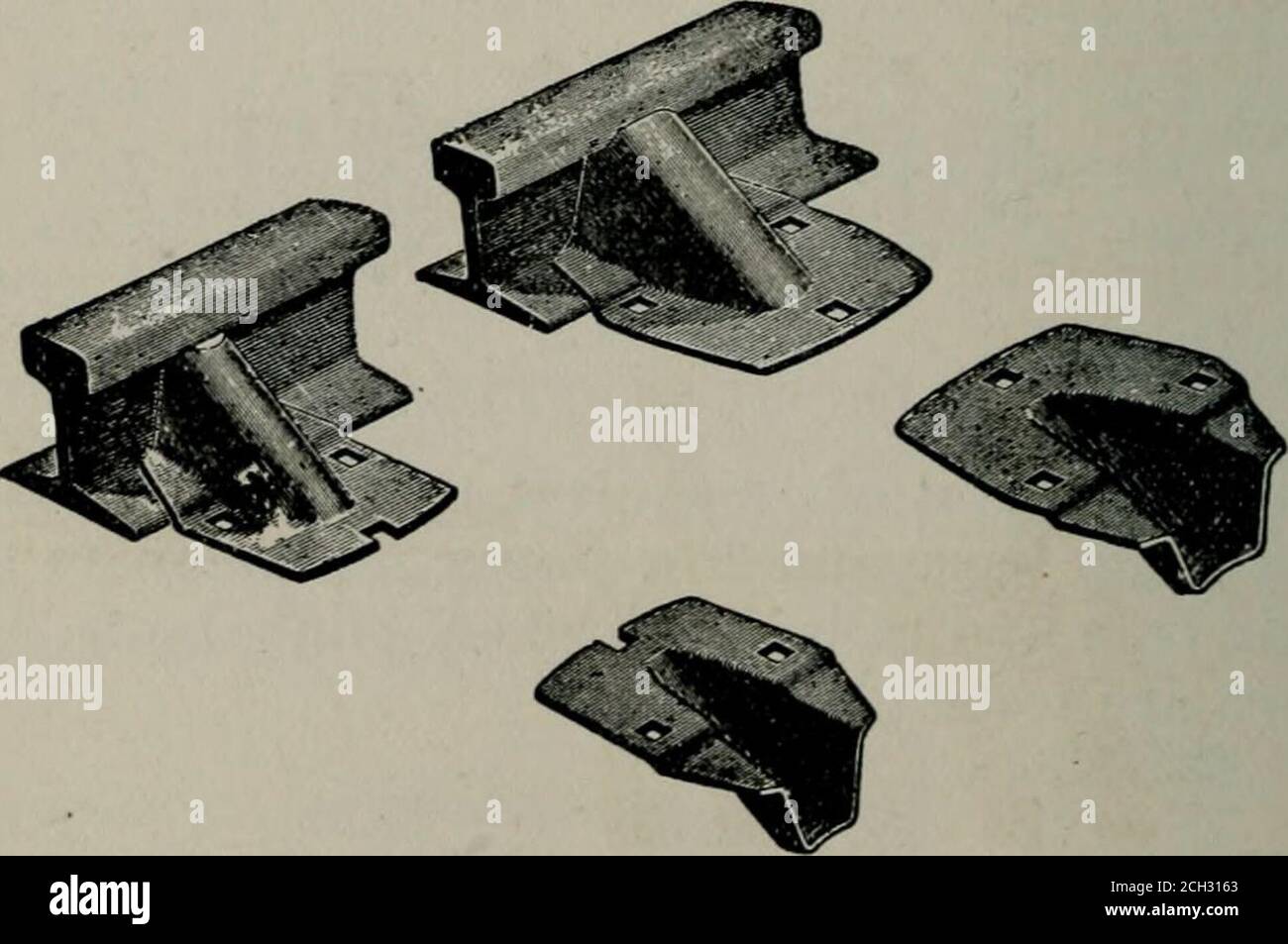 . The science of railways . Fig. 113. Shows how a rail-brace will fail ...