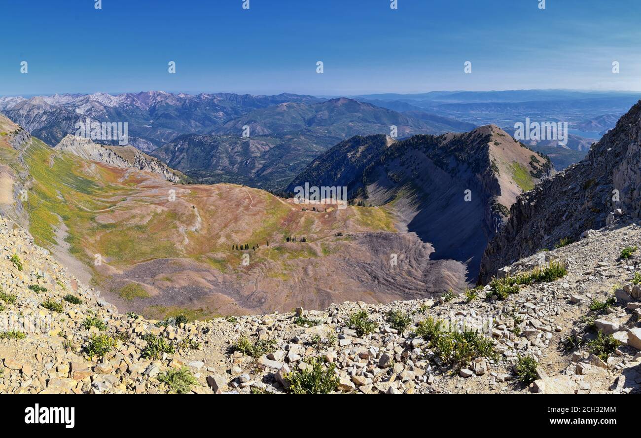 Timpanogos hiking trail landscape views in Uinta Wasatch Cache National ...