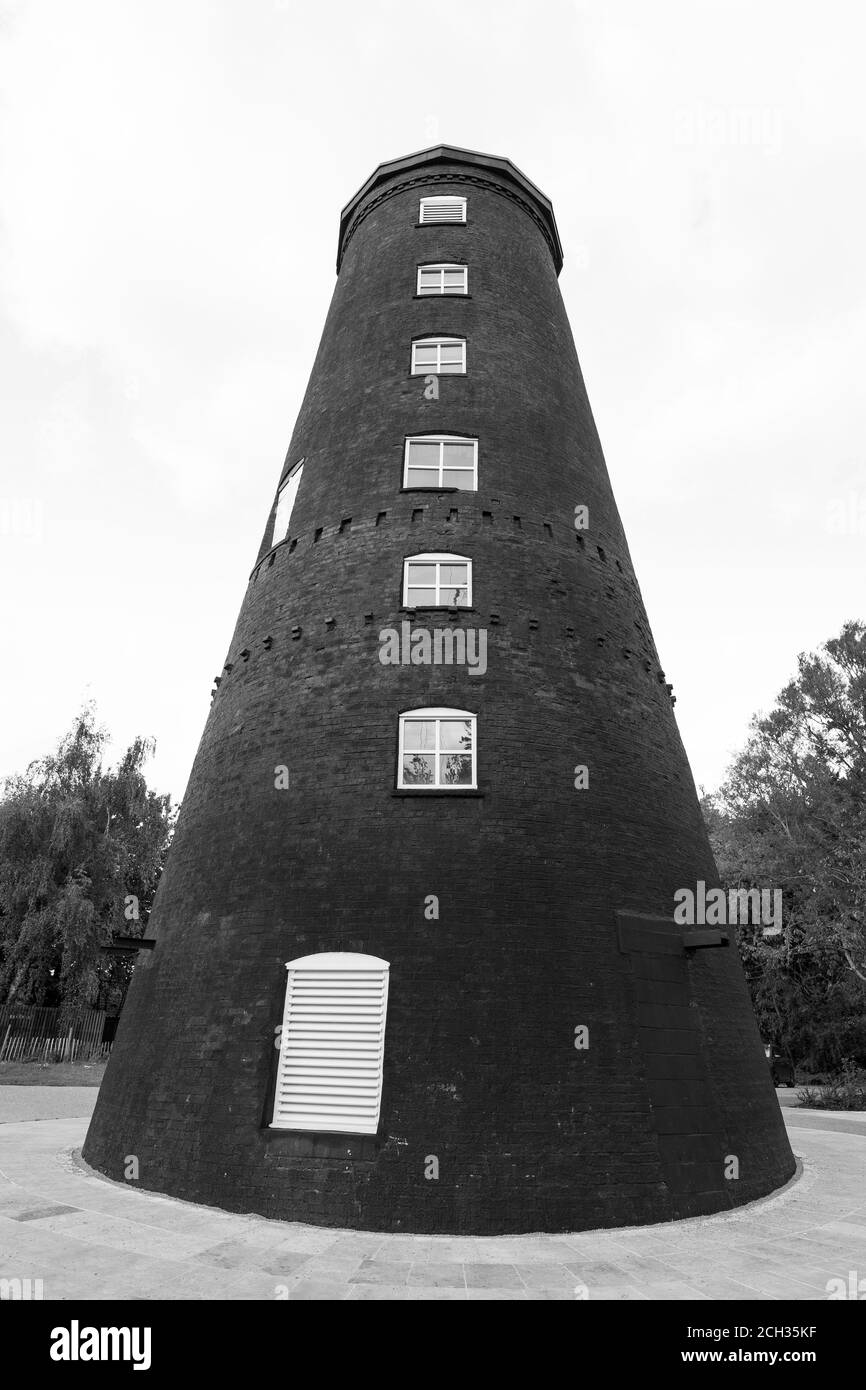Old preserved windmill tower Stock Photo - Alamy