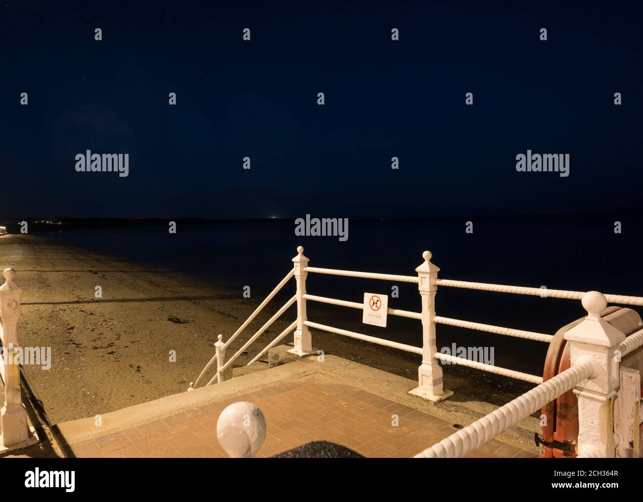 Sea front promenade at night Stock Photo - Alamy