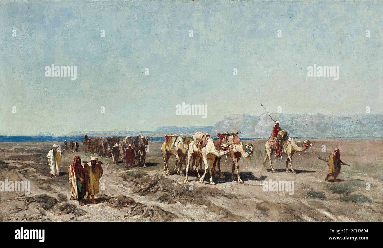 Painting Camel Train High Resolution Stock Photography and Images - Alamy