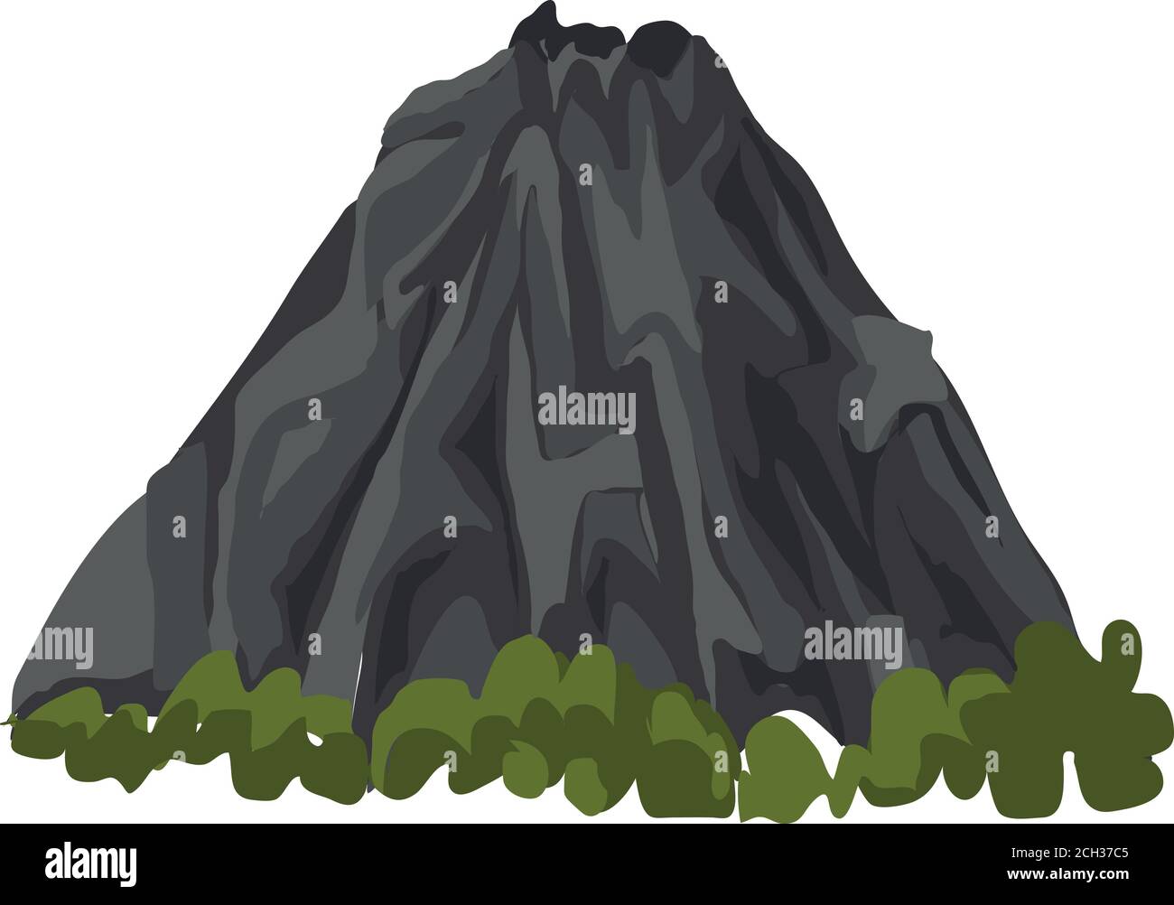 Calm volcano icon. Cartoon of calm volcano vector icon for web design ...