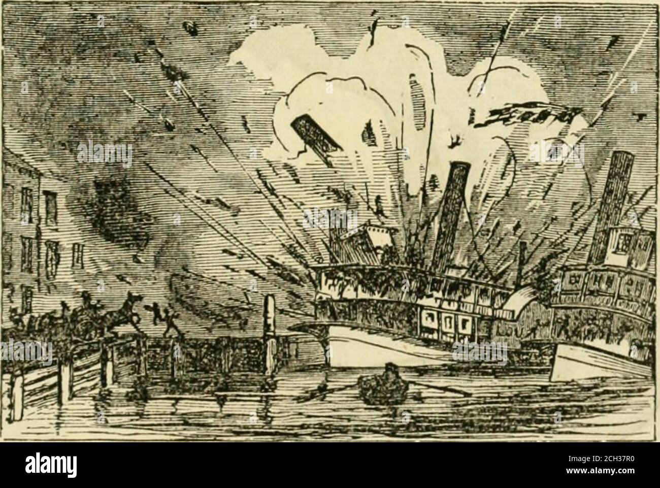 Steamboat explosion hi-res stock photography and images - Alamy