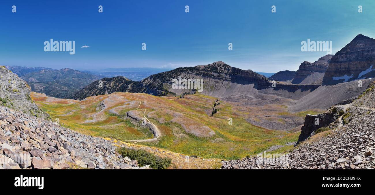 Timpanogos hiking trail landscape views in Uinta Wasatch Cache National ...