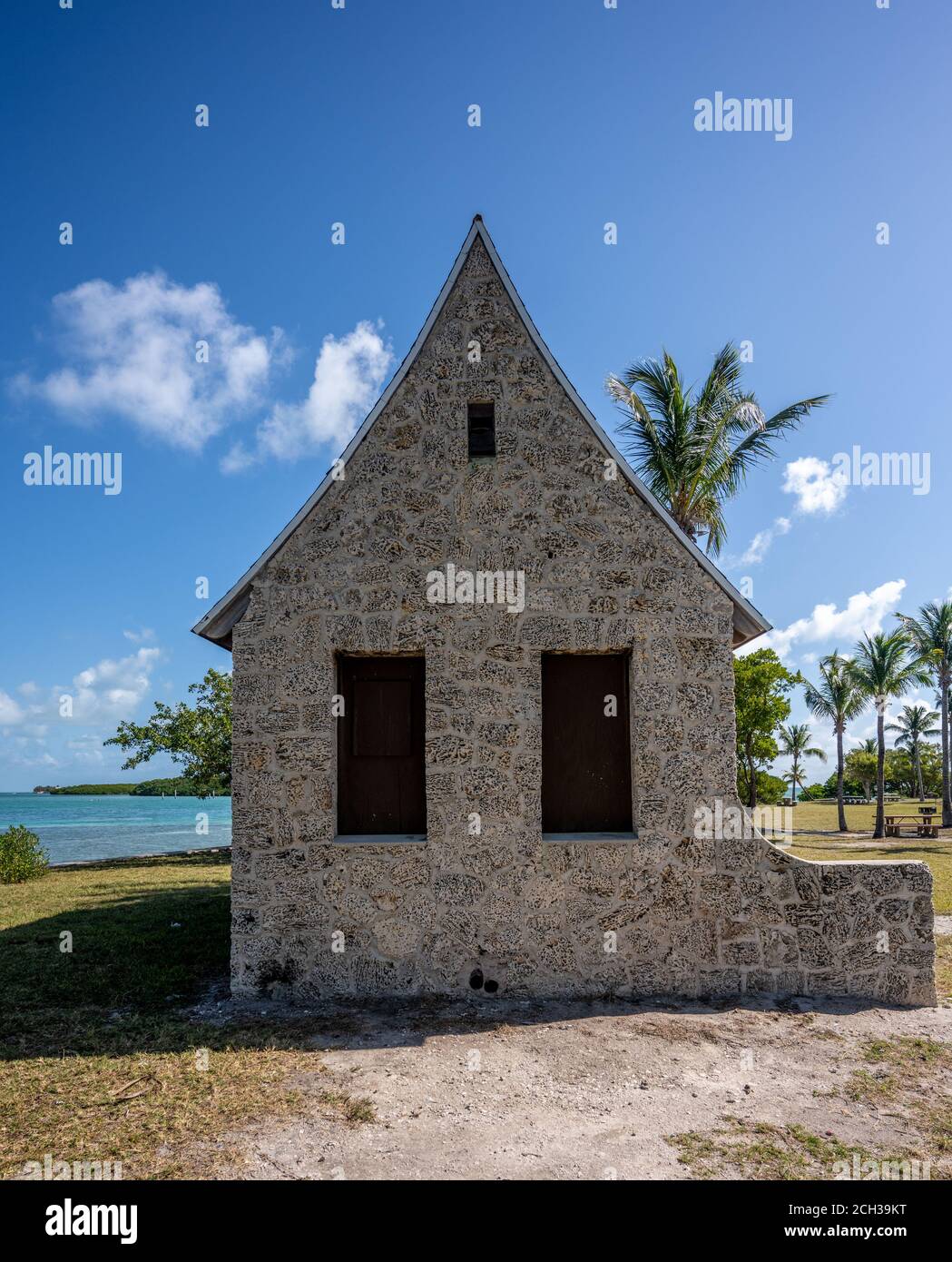 Roofline on Boca Chita Key Chapel on summery day Stock Photo - Alamy