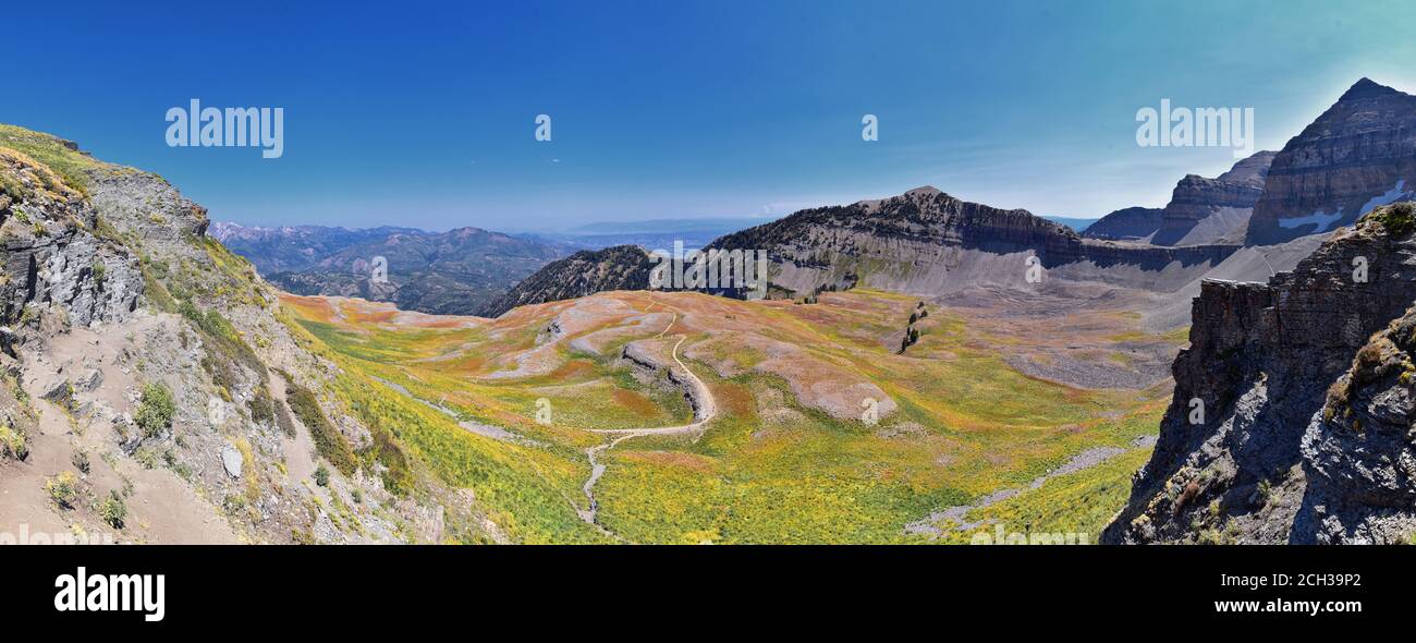 Timpanogos hiking trail landscape views in Uinta Wasatch Cache National ...