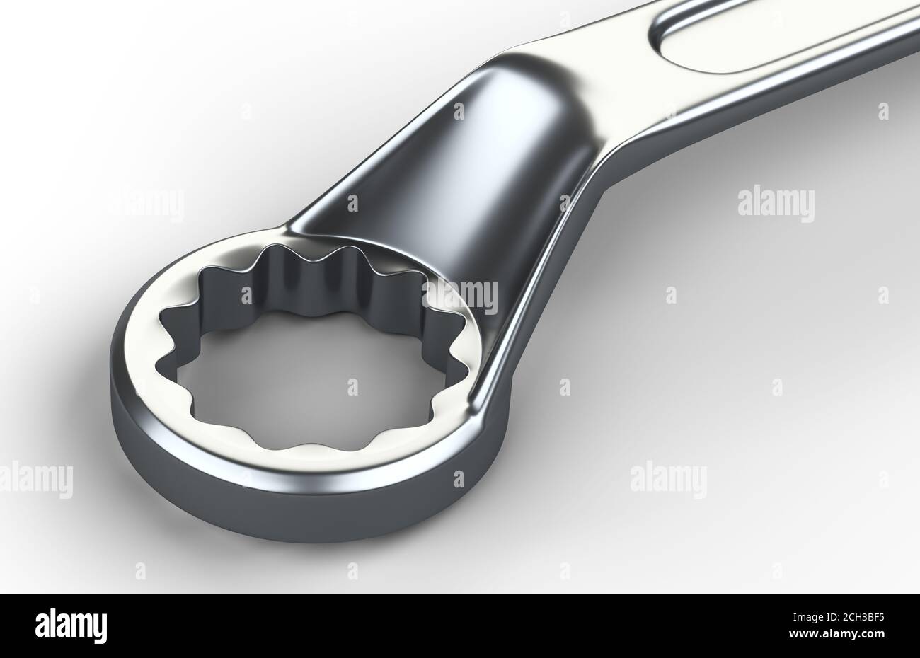 New wrench spanner for concept industrial design. 3d illustration ...