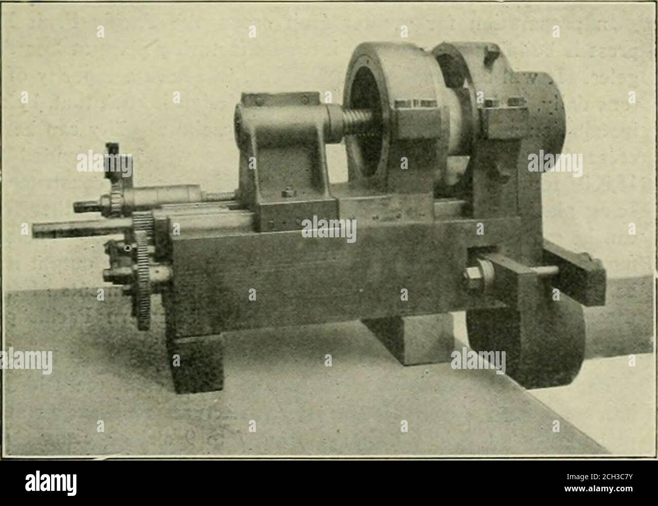 . American engineer . Portable Turning Machine Truing a Crank Pin ...