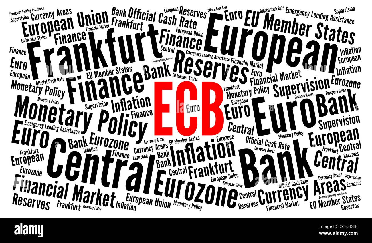 ECB word cloud concept Stock Photo - Alamy
