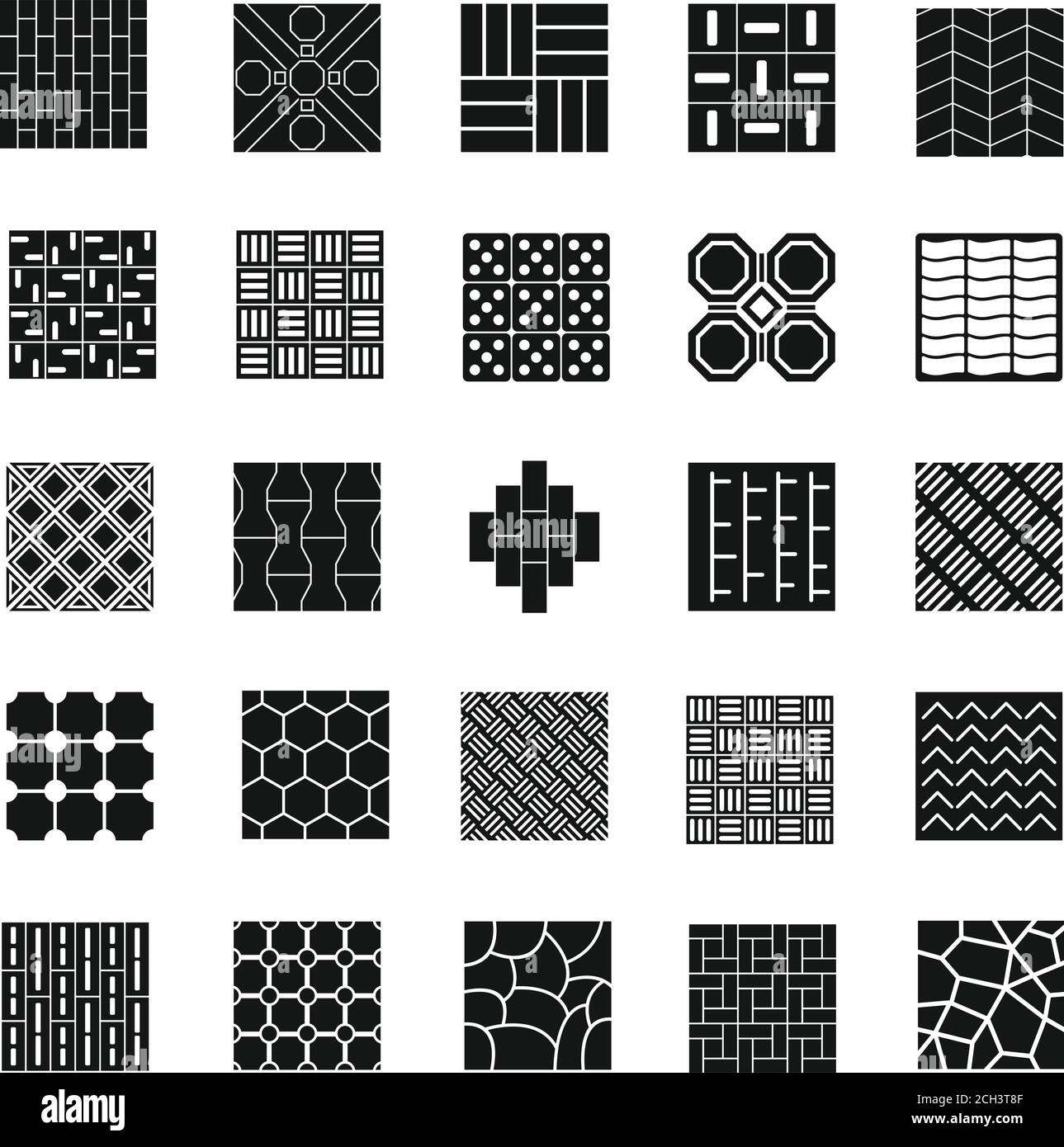 Paving icons set. Simple set of paving vector icons for web design on ...