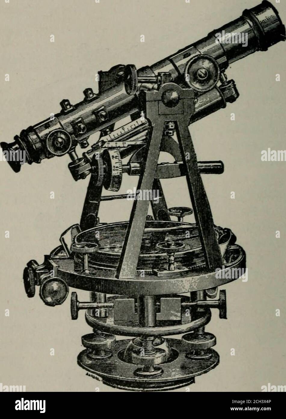 . The science of railways . Fig. 12. ENGINEERS TRANSIT WITH LEVEL AND ...