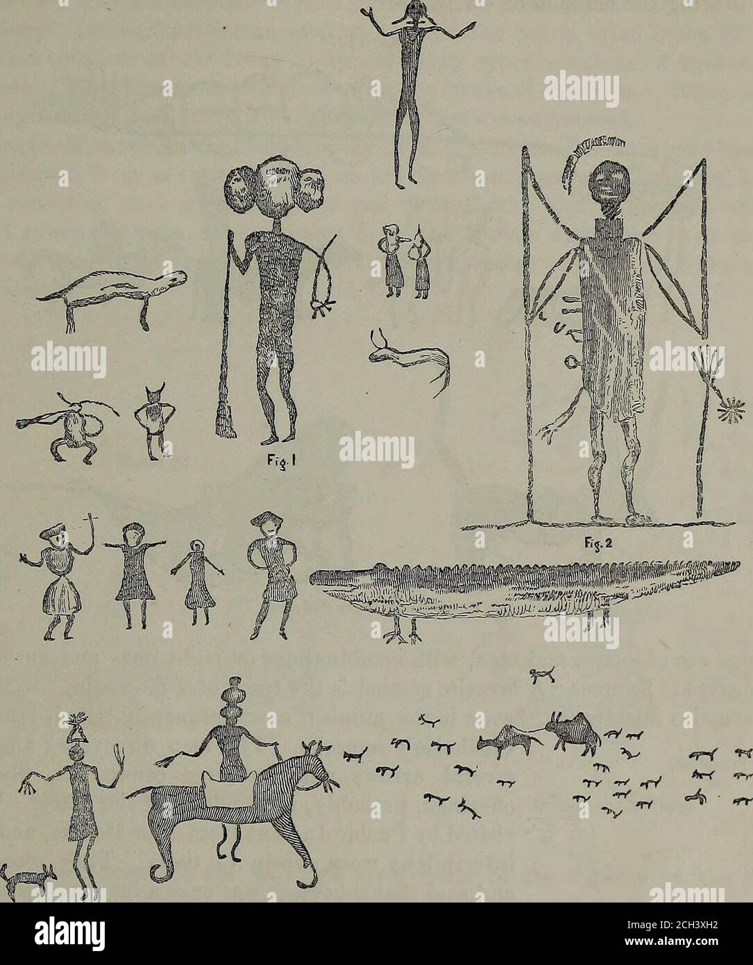 Ancient pictographs rock cave paintings hi-res stock photography and ...