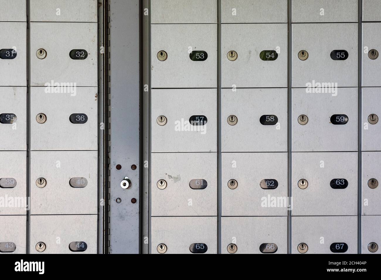 Mail post boxes in apartment hi-res stock photography and images - Alamy