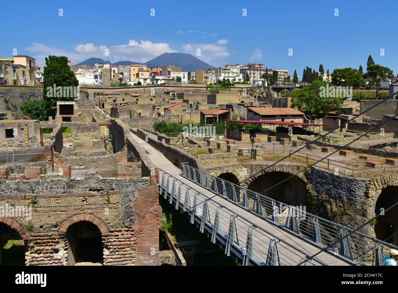 Herculaneum in Italy was a Roman town, destroyed by the eruption of ...