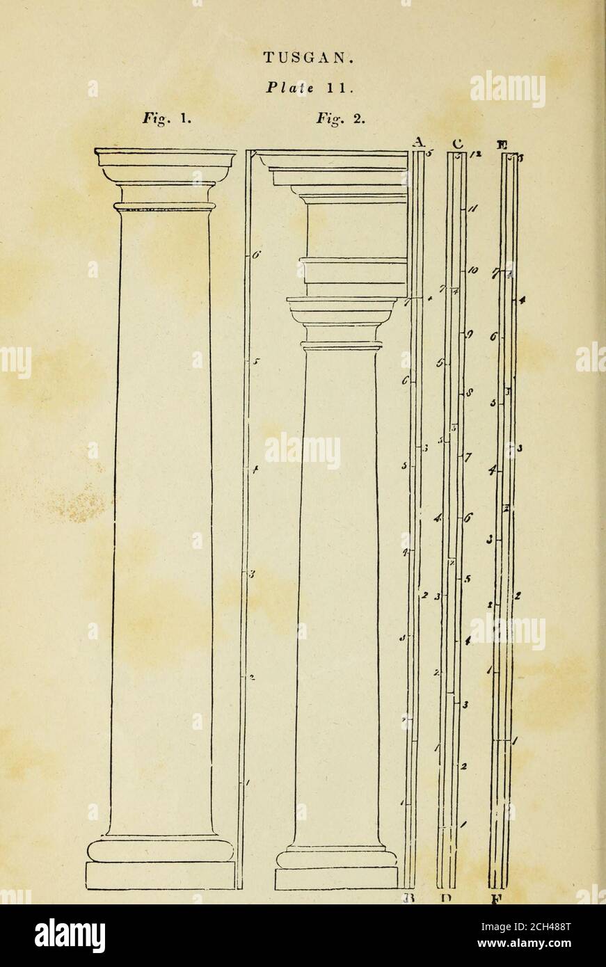Drawing, capitals of columns tuscan hi-res stock photography and images ...