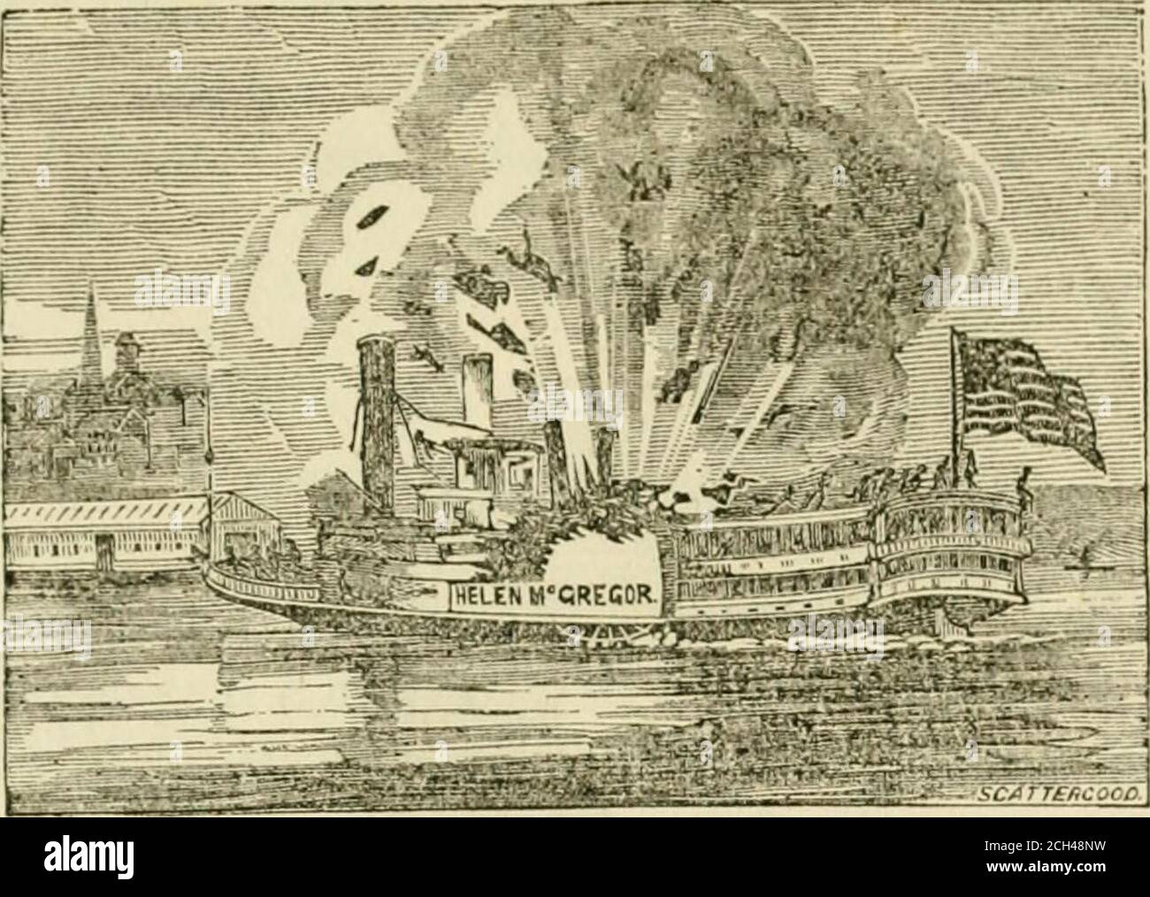 Steamboat explosion hi-res stock photography and images - Alamy