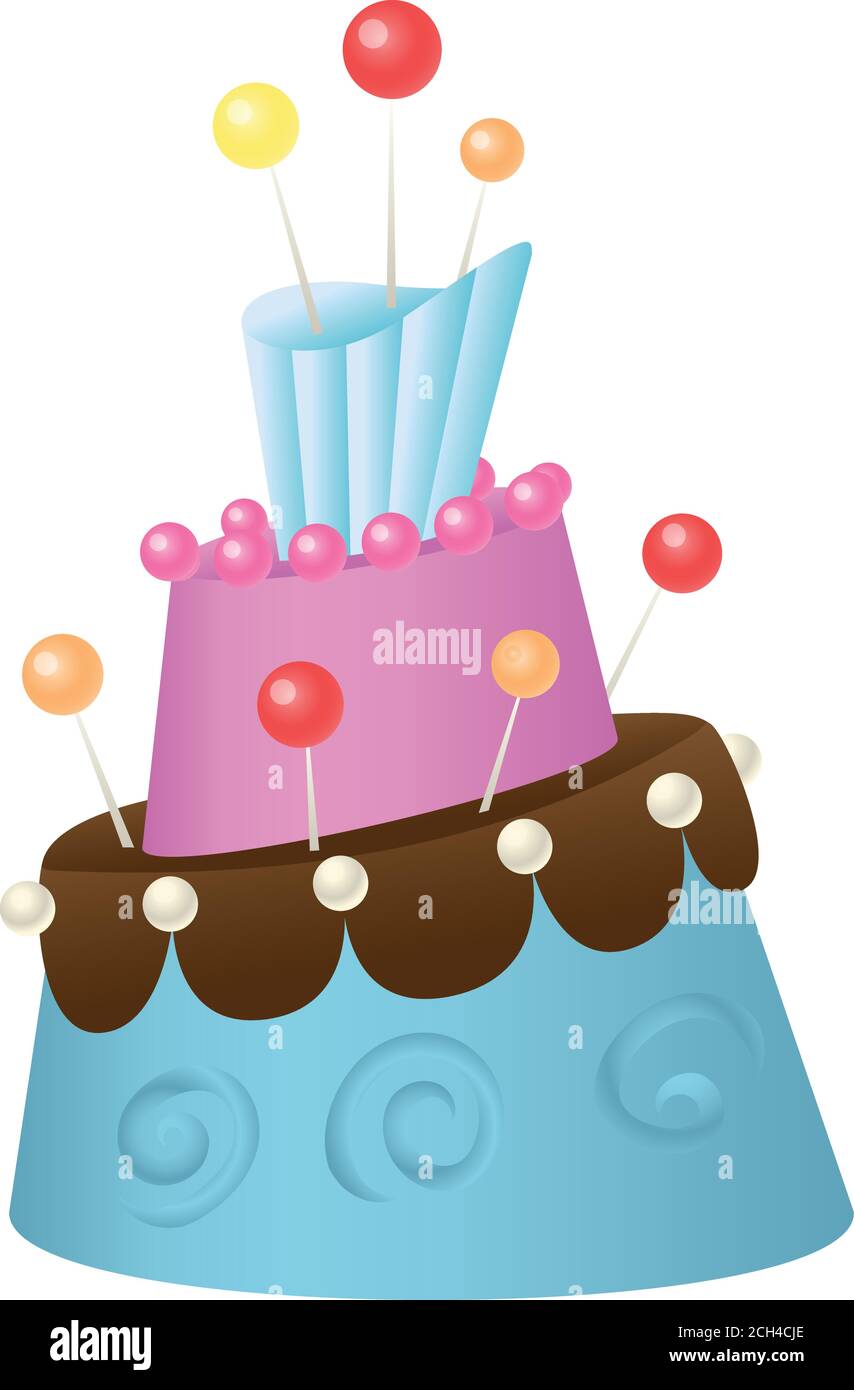 Anniversary cake icon. Cartoon of anniversary cake vector icon for web ...