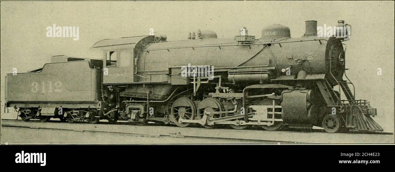 . American engineer . Pacific Type Locomotive with Six-Wheel Tender ...