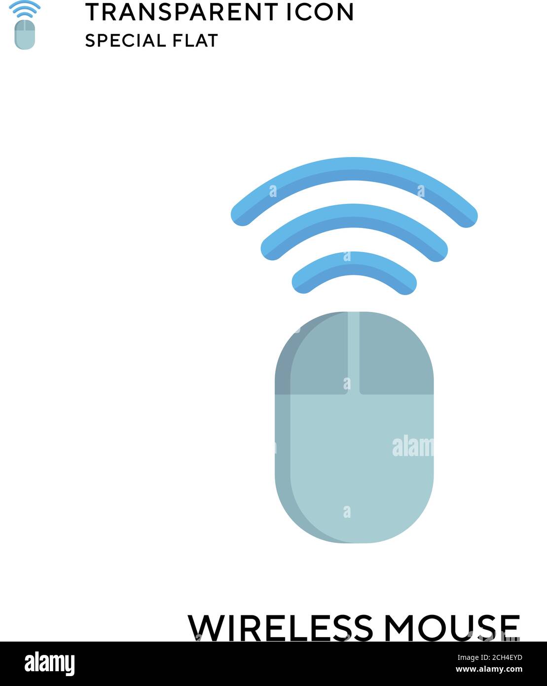 Wireless mouse vector icon. Flat style illustration. EPS 10 vector ...