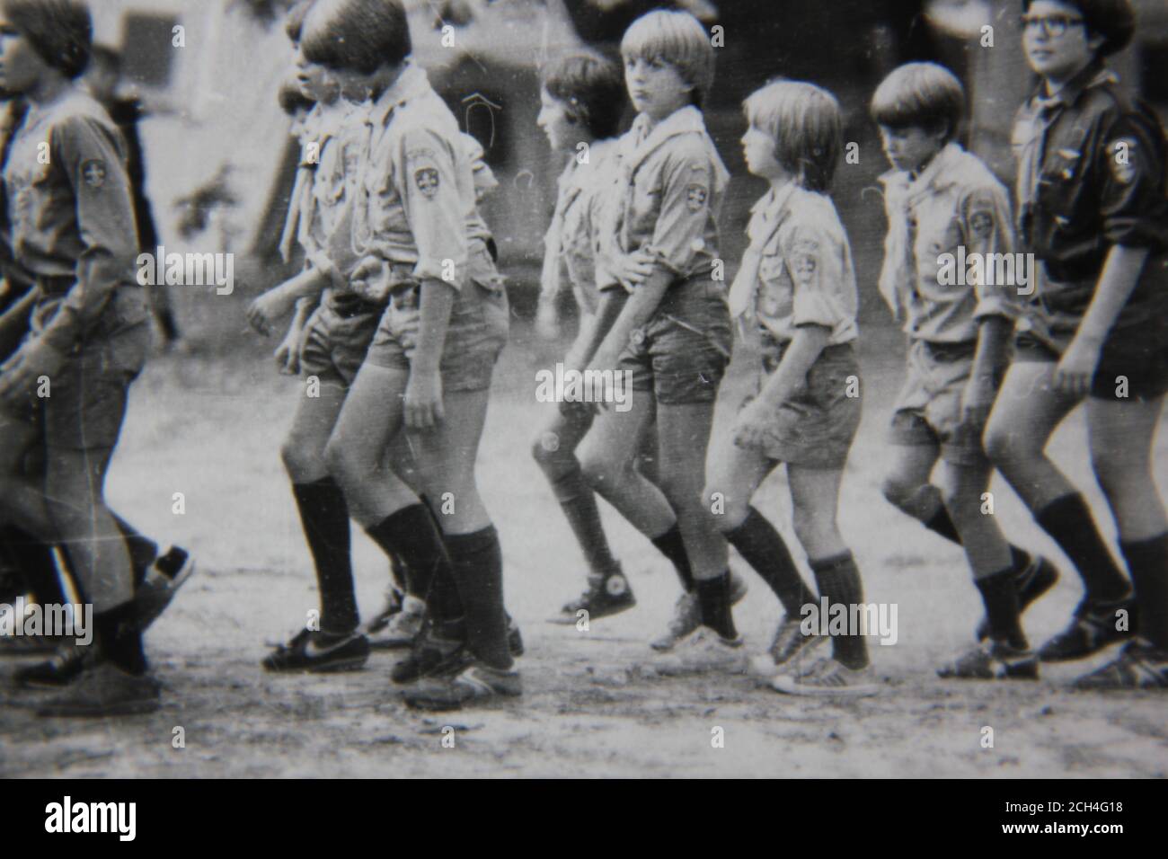 Fine 70s vintage black and white photography of the Boy Scouts camping ...