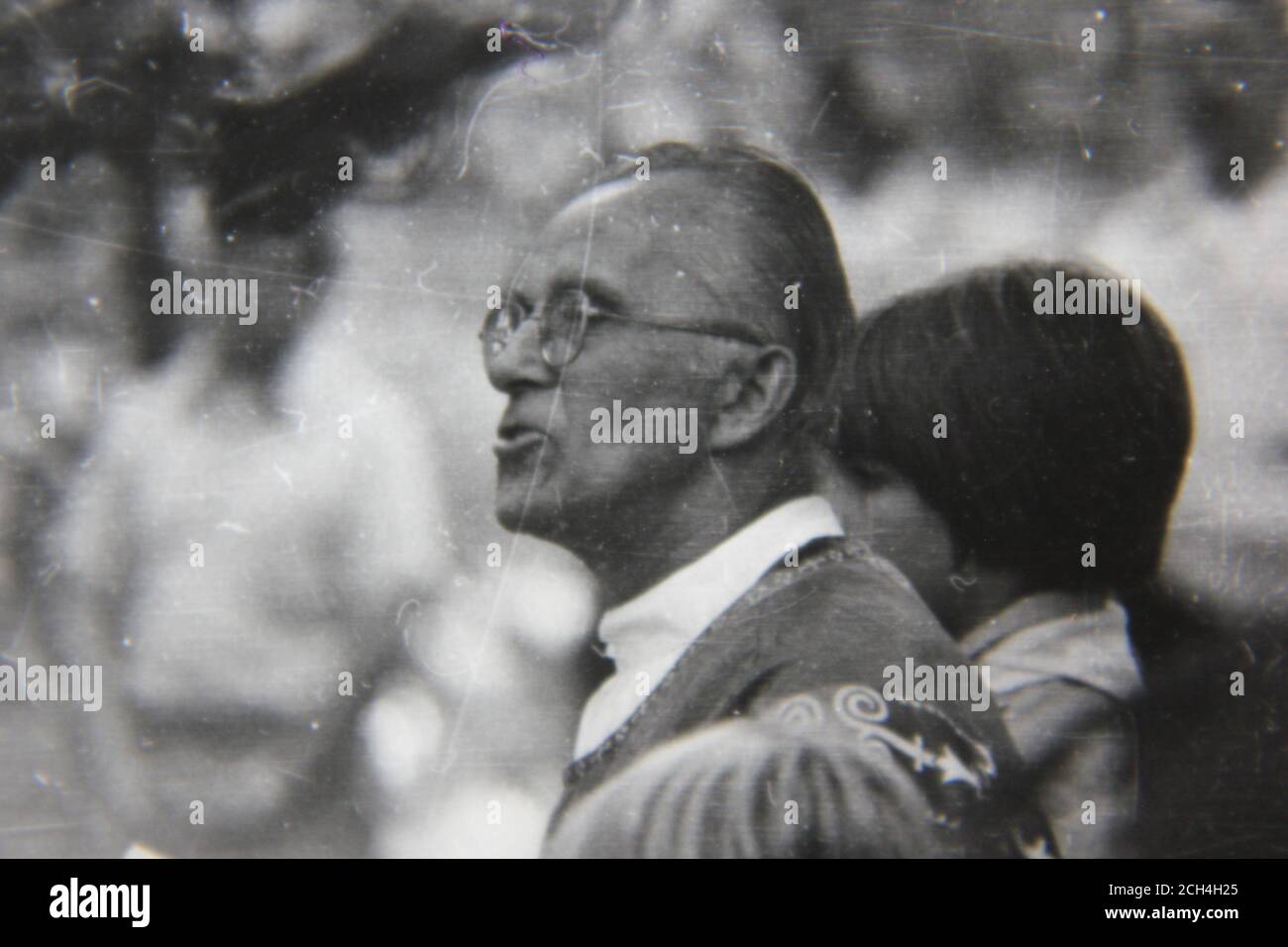 Fine 70s vintage black and white photography of a scout priest ...