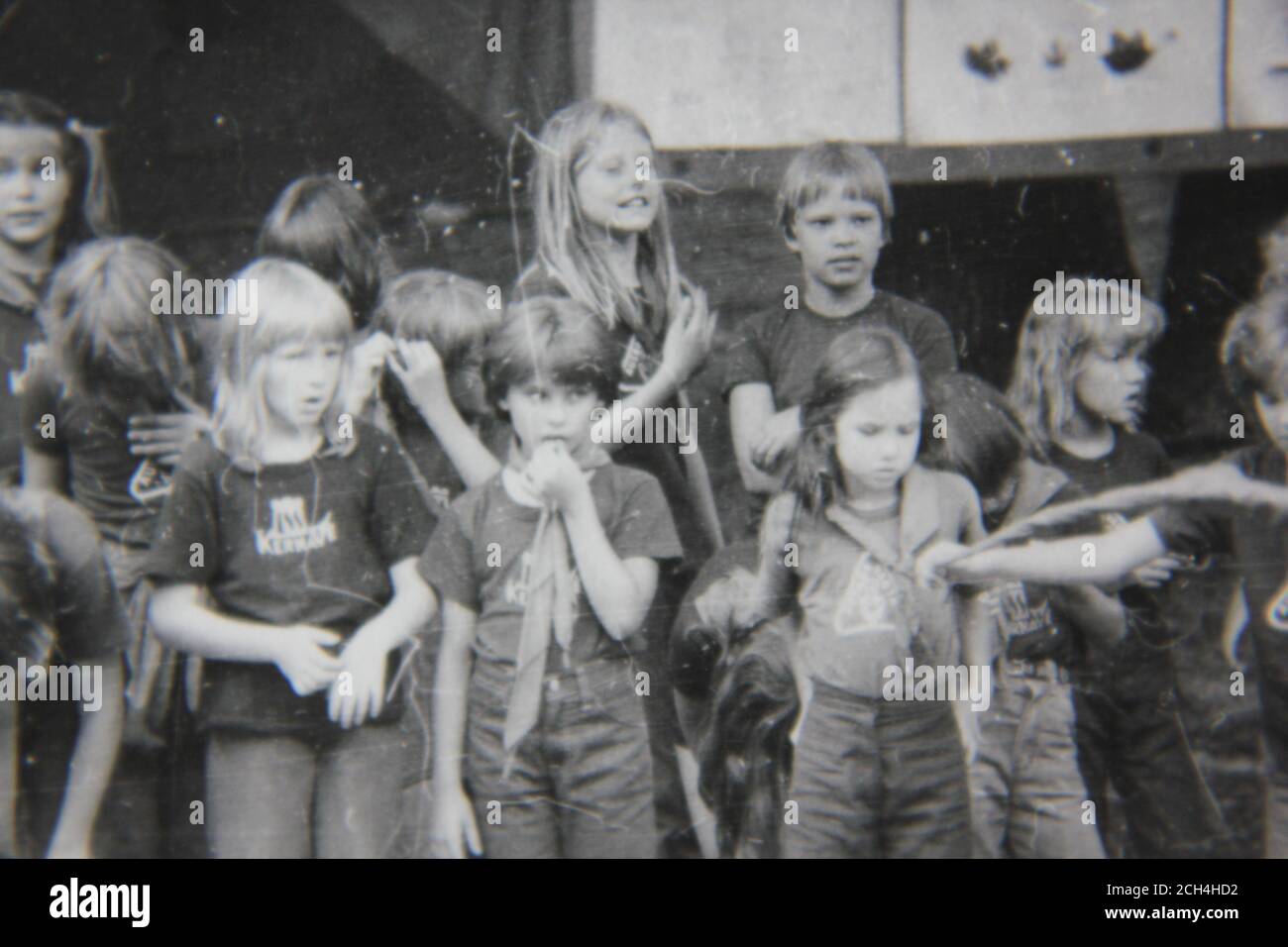 Fine 70s vintage black and white photography of girl scouts camping at ...