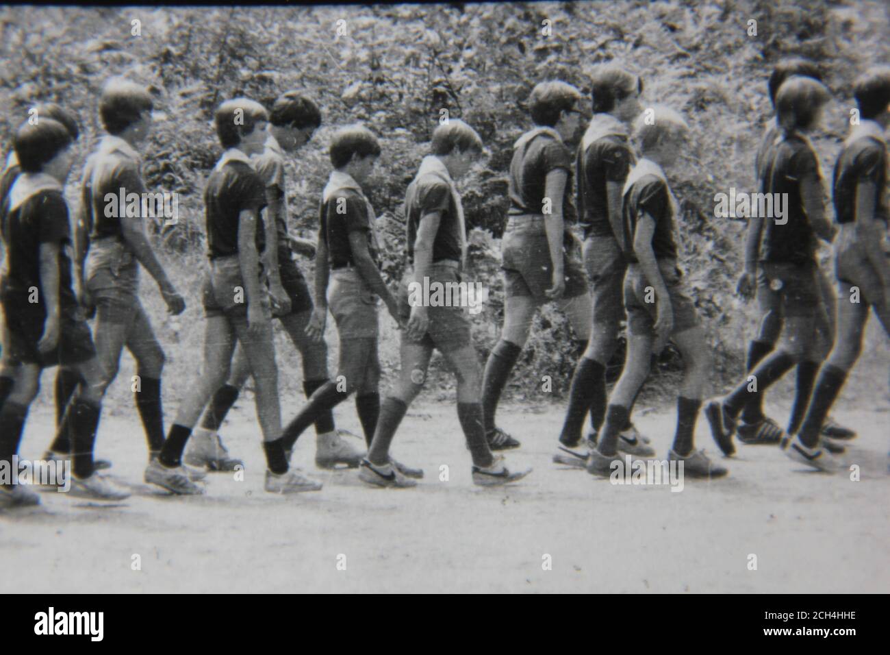Fine 70s vintage black and white photography of the Boy Scouts camping ...