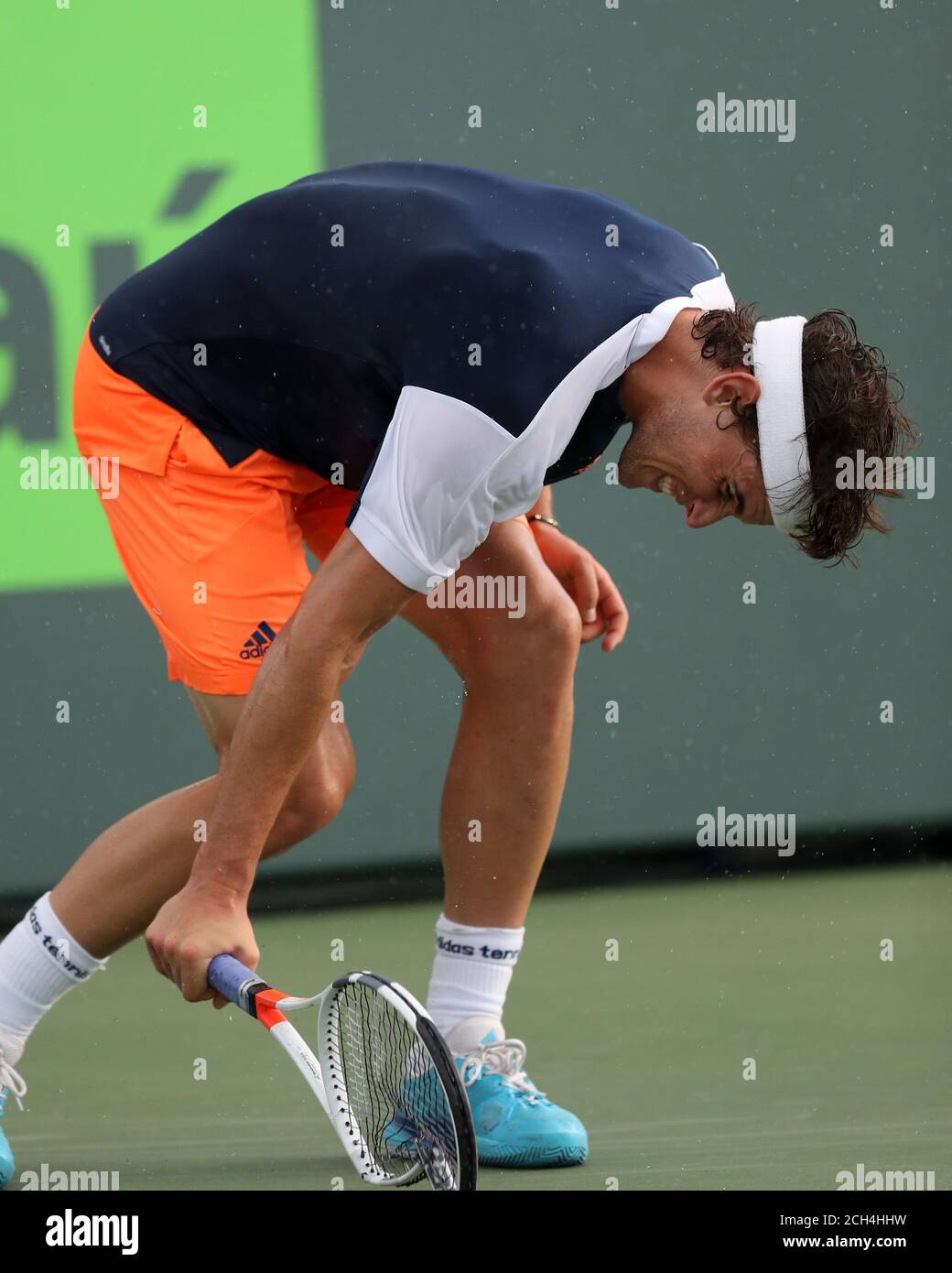 Dominic thiem playing at us open hi-res stock photography and images ...