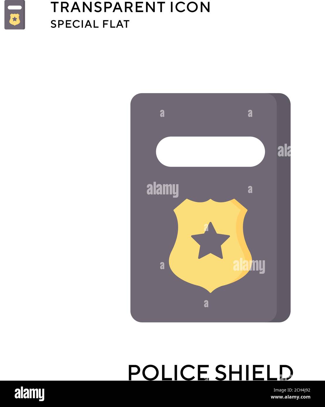 Police shield vector icon. Flat style illustration. EPS 10 vector Stock ...