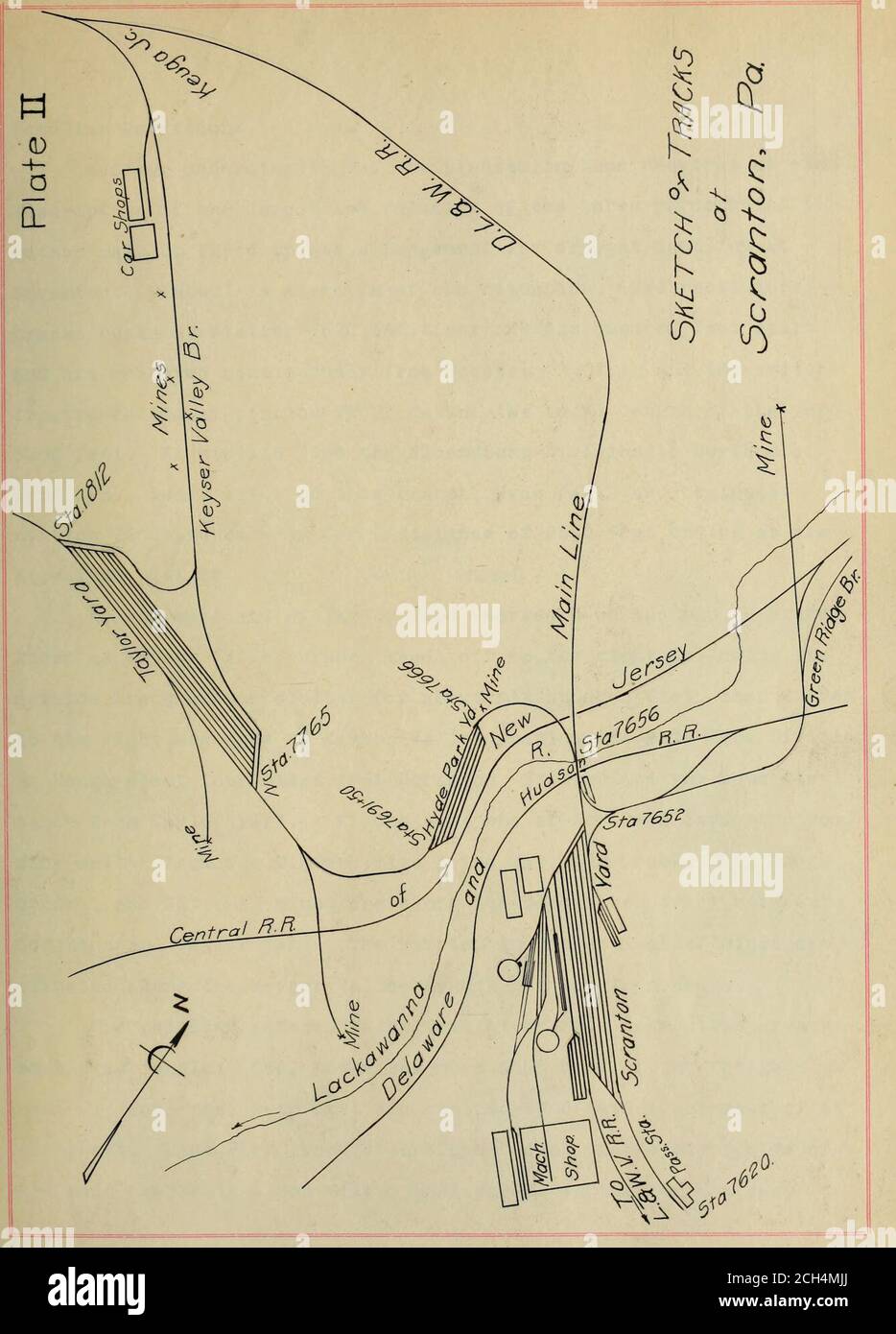 Old Railroad Maps Scranton Pa Historic Railroad Map Of The